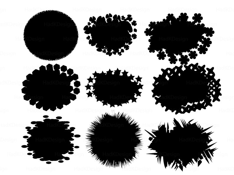 Paint Brushstroke Svg Bundle, Brush Stroke Svg Png, Abstract Shapes Svg ...