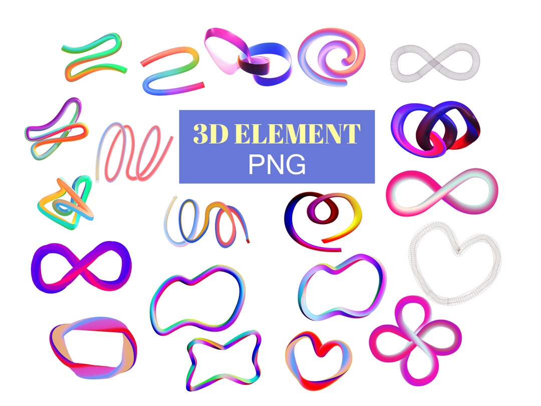 3D Element Shape Png, Organic Shape Gradient, Modern Digital Artwork ...