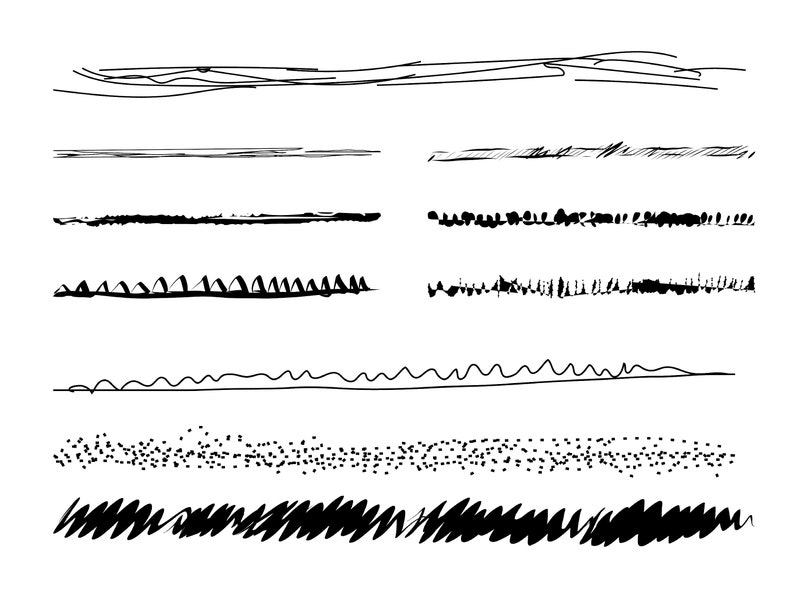 Hand Drawn Lines SVG, Underline Divider Text, an Element for Use in ...