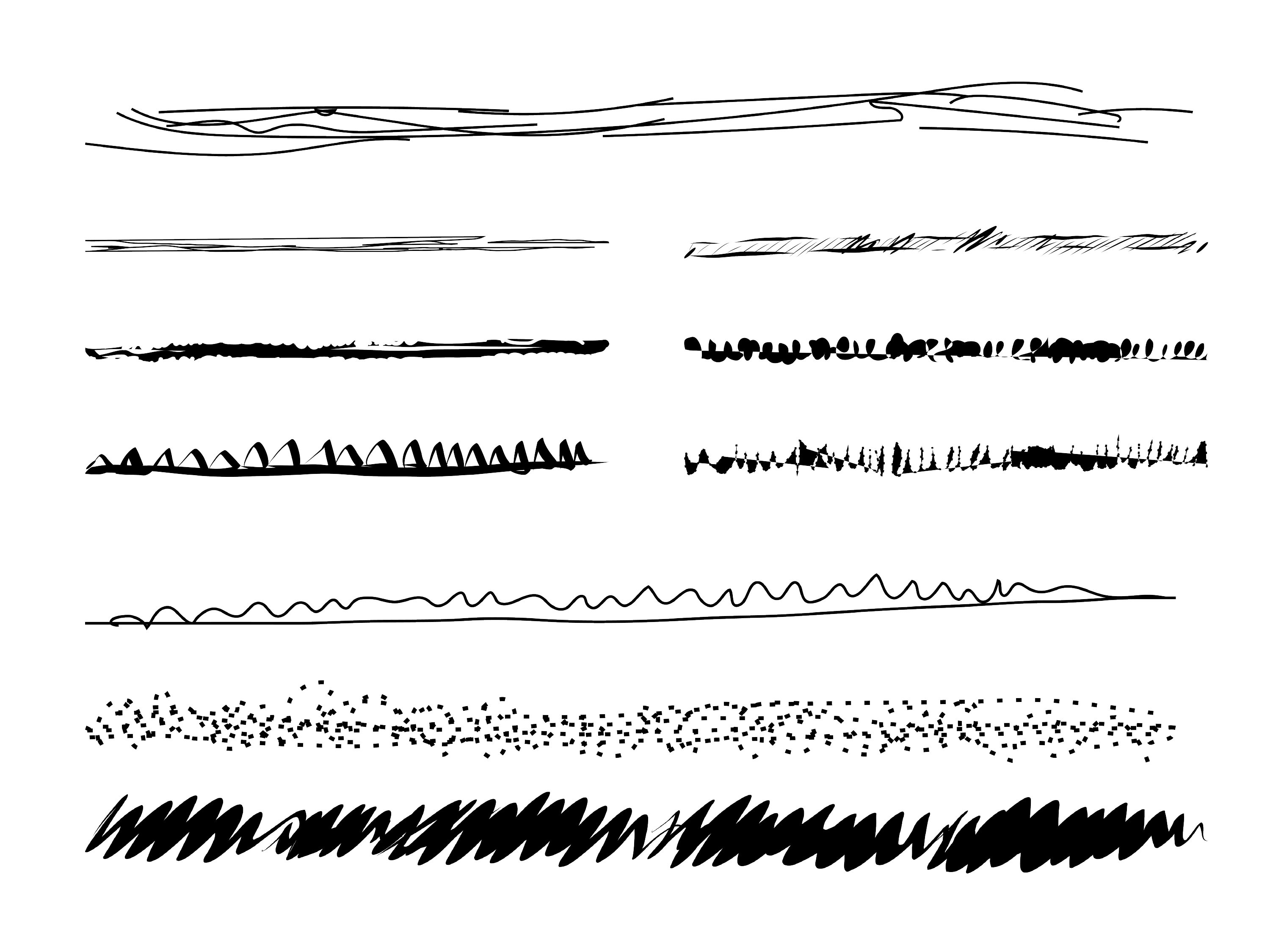 Hand Drawn Lines SVG, Underline Divider Text, an Element for Use in ...