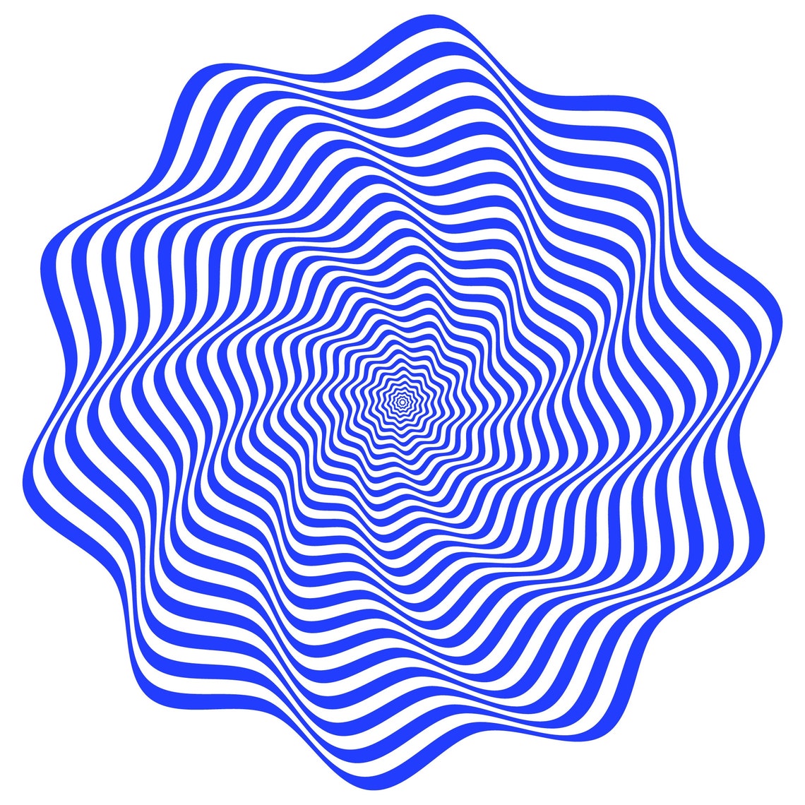 9 Mesmerizing Geometric, Hypnotic Line Art Patterns Digital Download ...