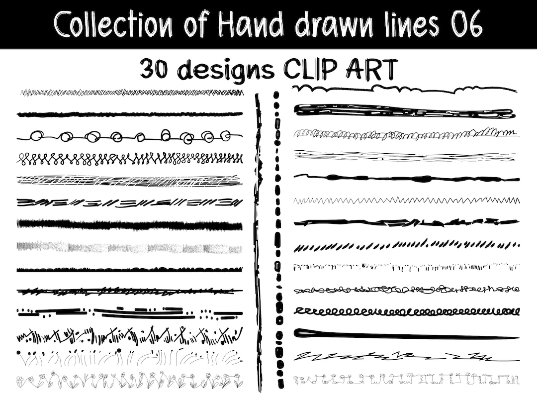 Hand-drawn Lines SVG, Brush and Stroke Line, an Element for Use in ...