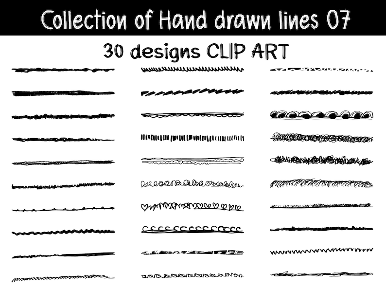 Hand-drawn Lines SVG, Brush and Stroke Line, an Element for Use in ...