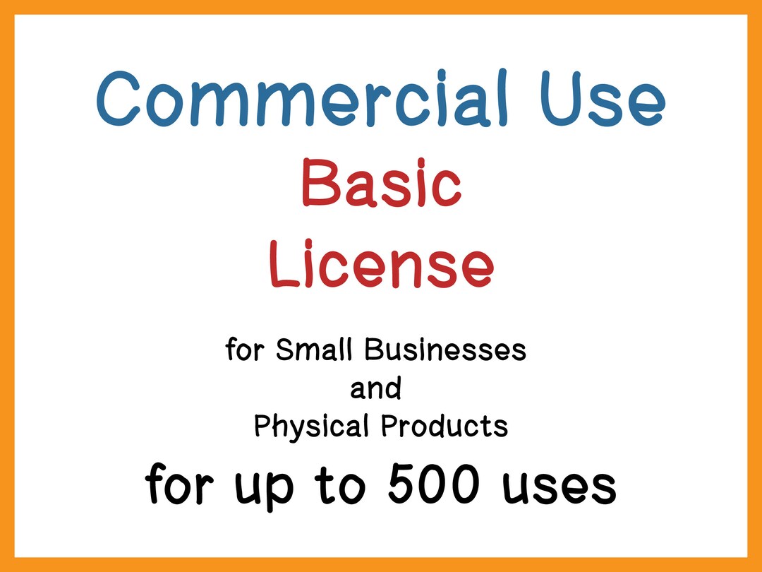 BASIC COMMERCIAL LICENSE for One Digital Product Design for One Person ...