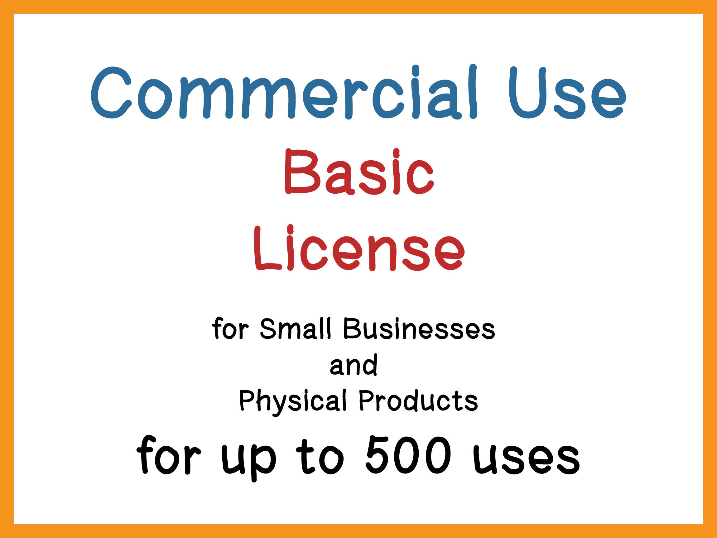 BASIC COMMERCIAL LICENSE for One Digital Product Design for One Person ...