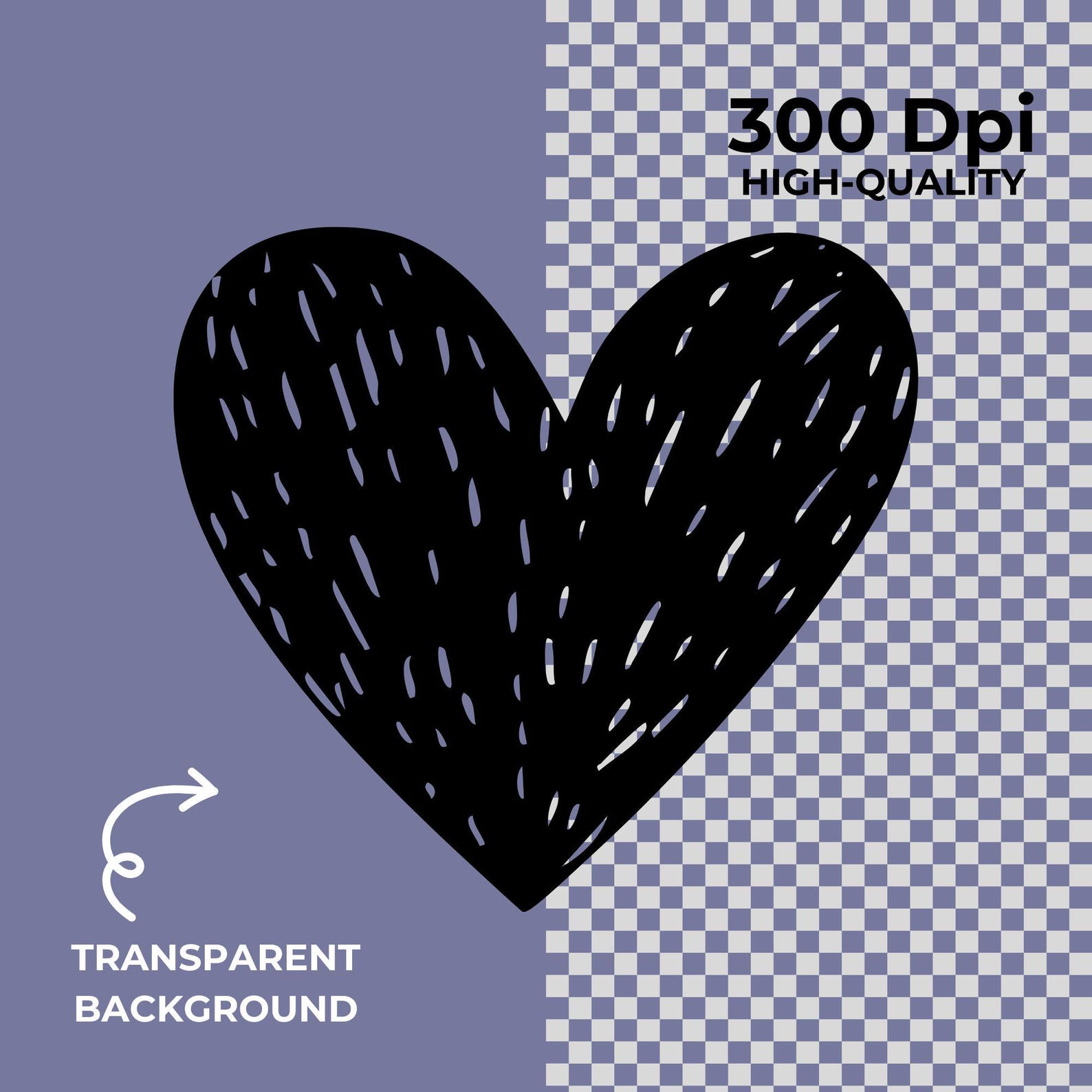 Grunge Heart Digital Stamps: Hand-drawn Silhouettes (EPS, SVG, PNG) - Etsy