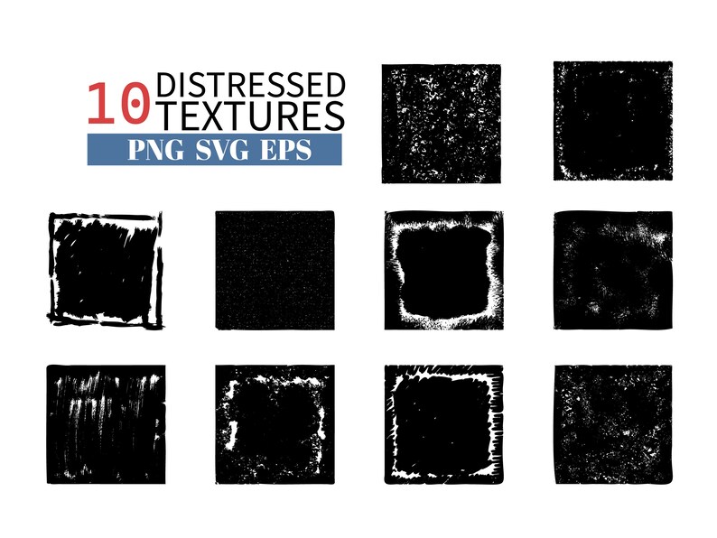 High-quality Grunge Texture SVG Bundle for Vintage Design, Distressed ...