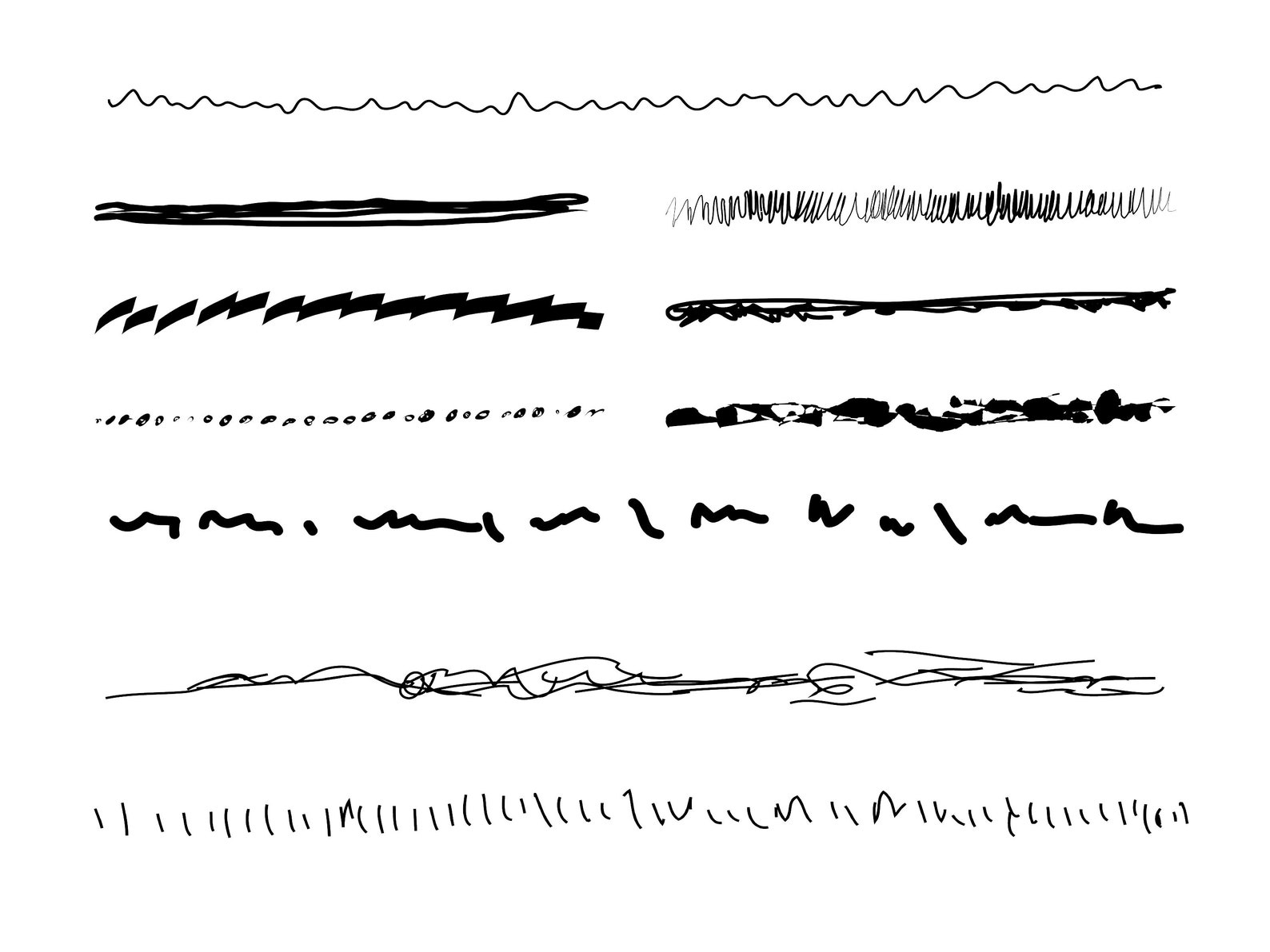 Hand Drawn Lines SVG, Underline Divider Text, an Element for Use in ...