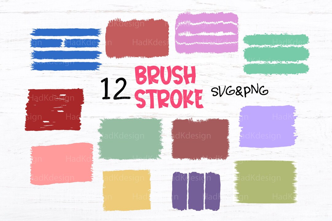 Hand-drawn Paint Brushstroke Svg Bundle, Brush Stroke Svg Png, Abstract ...