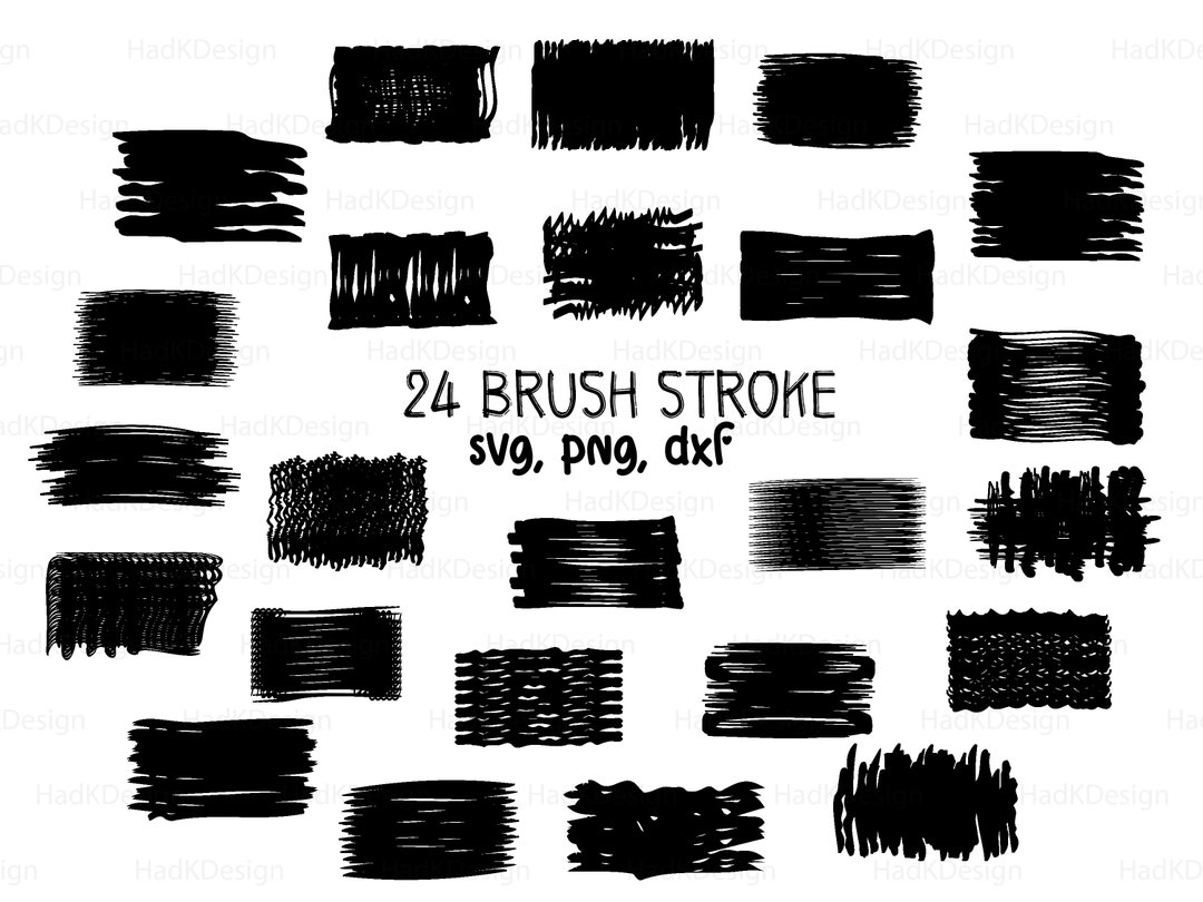 Paint Brushstroke Svg Bundle, Brush Stroke Svg Png, Abstract Shapes Svg ...