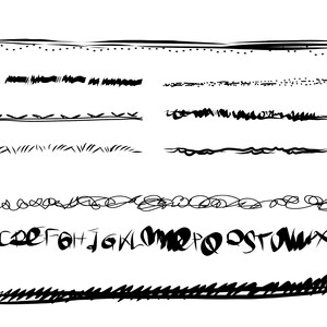 Hand Drawn Lines SVG, Underline Divider Text, an Element for Use in ...