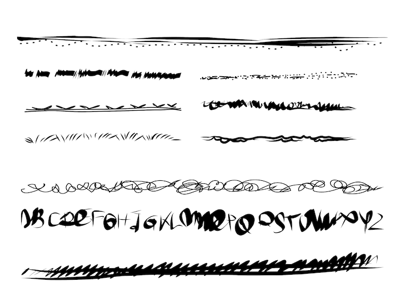 Hand Drawn Lines SVG, Underline Divider Text, an Element for Use in ...