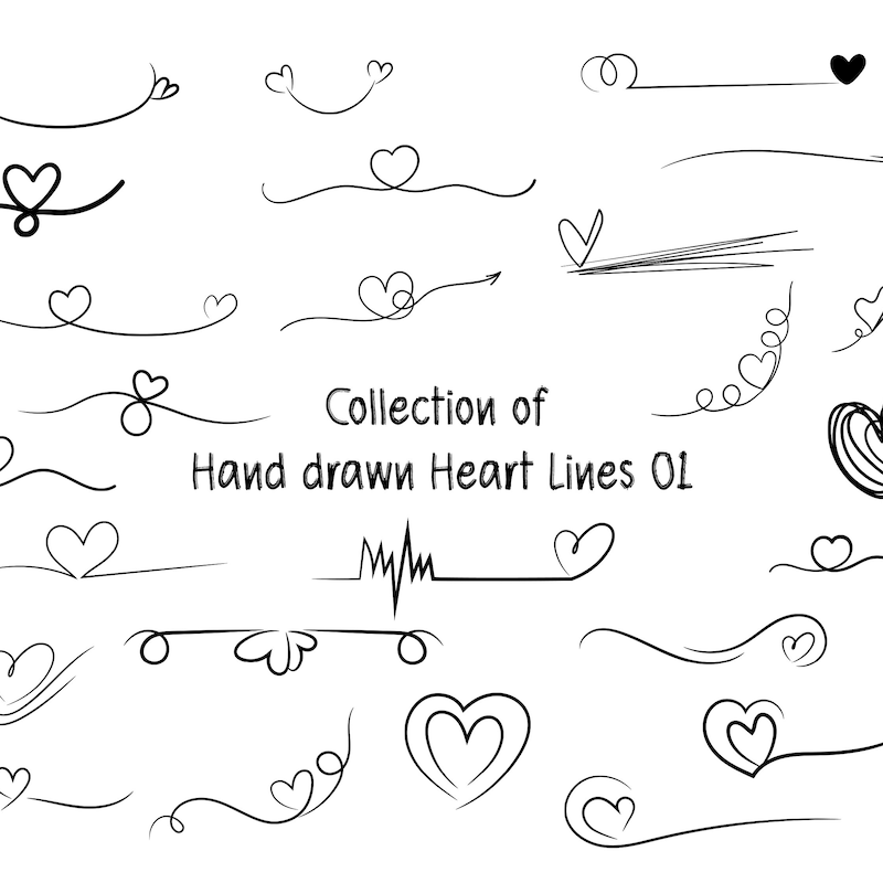 Heart Line Drawing - Etsy