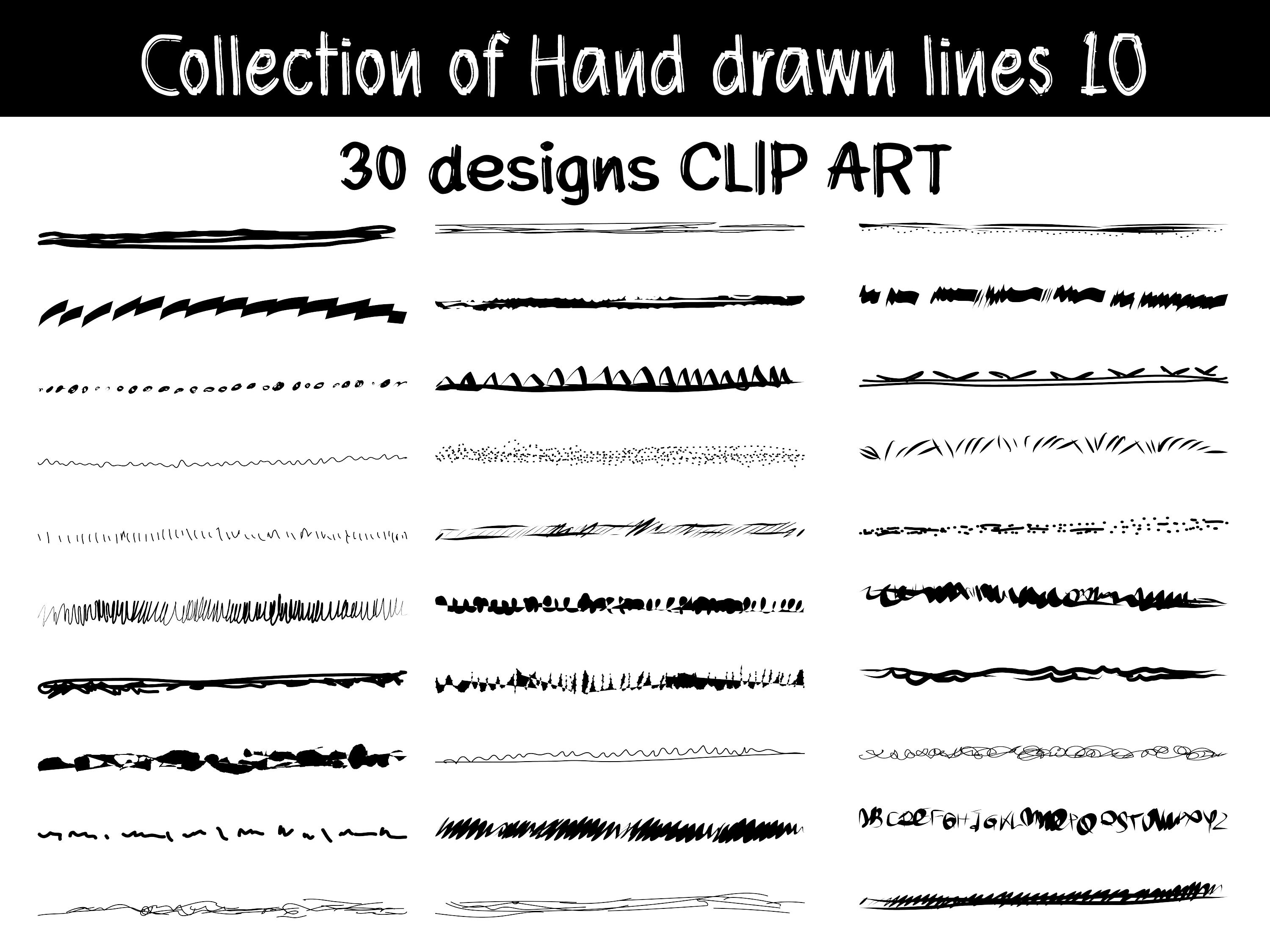 Hand Drawn Lines SVG, Underline Divider Text, an Element for Use in ...