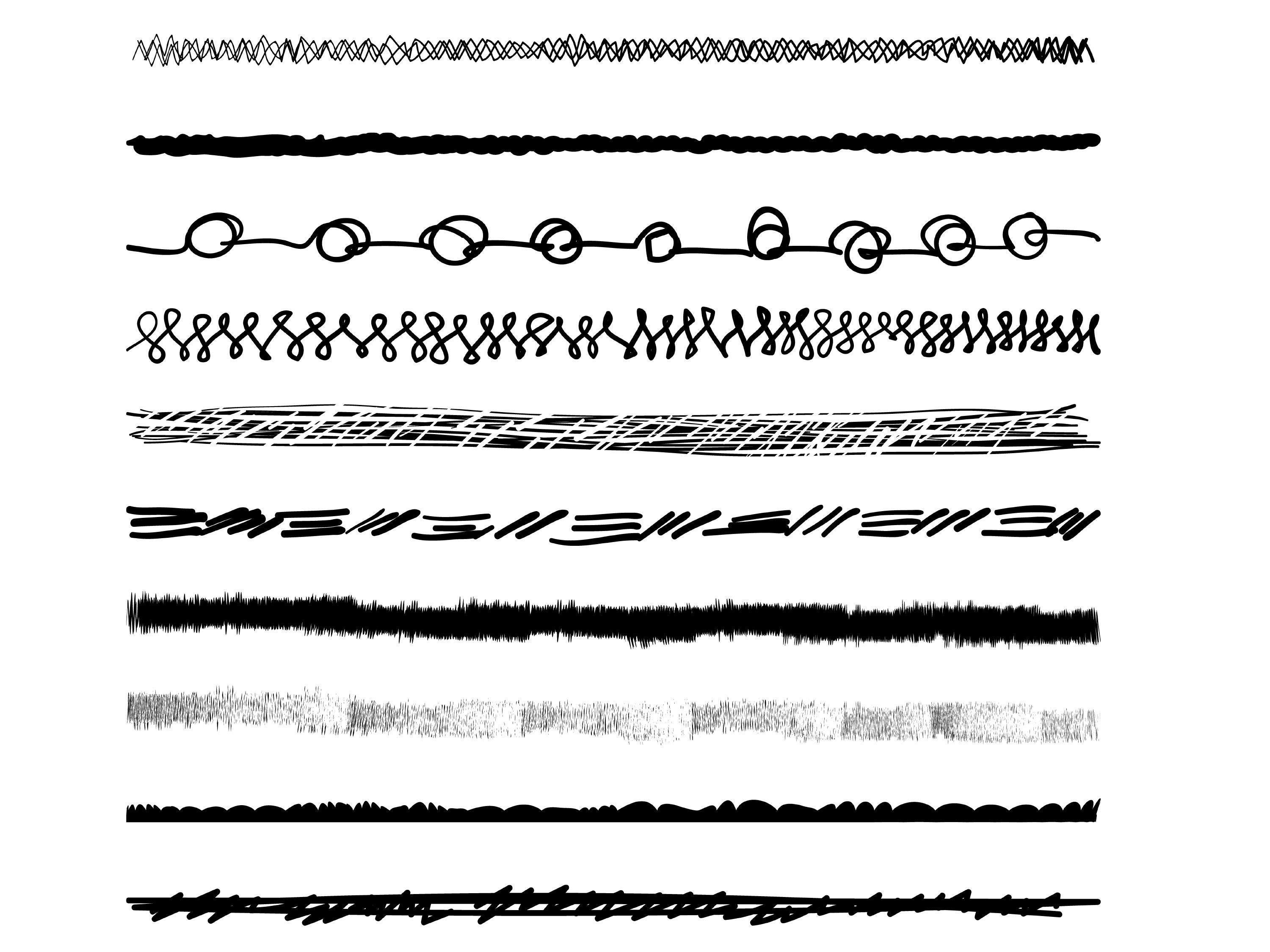 Hand-drawn Lines SVG, Brush and Stroke Line, an Element for Use in ...
