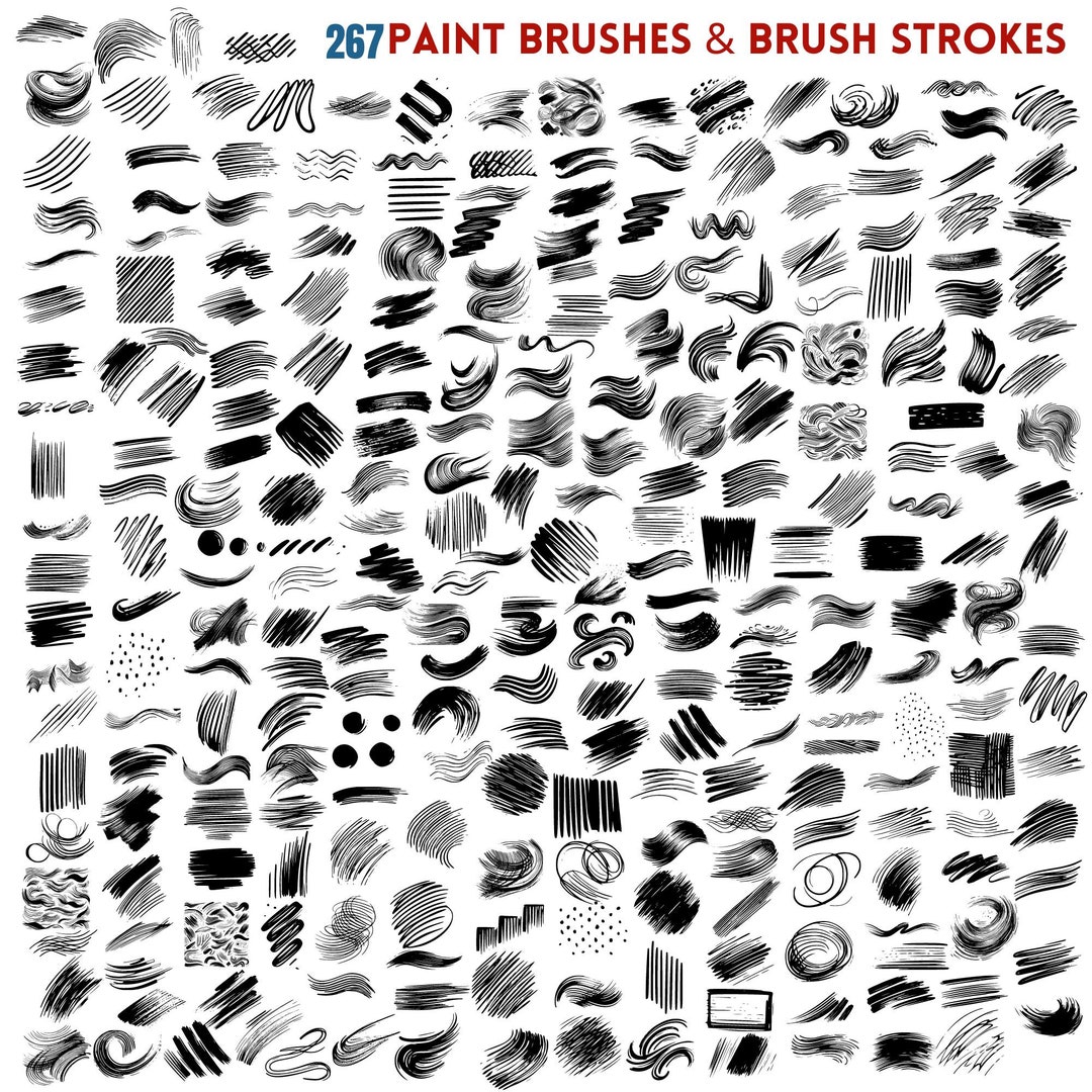 267 Paint Brush Strokes & Lines SVG Bundle - Paint Line Svg, Paint Brush Stroke Svg, Brush ...