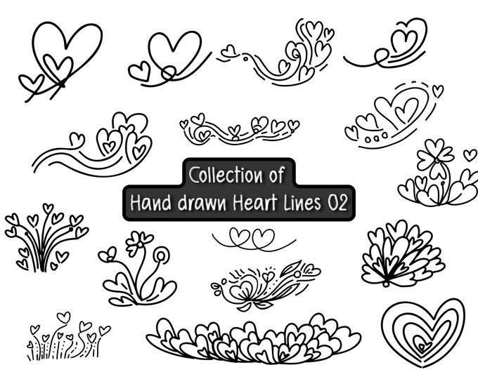 Continuous One Line Drawing Heart, Heart Made of a Line, Heart Line ...