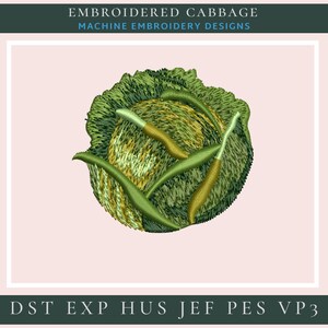 Machine Embroidery Cabbage. Vegetable Embroidery. Culinary Motifs ...