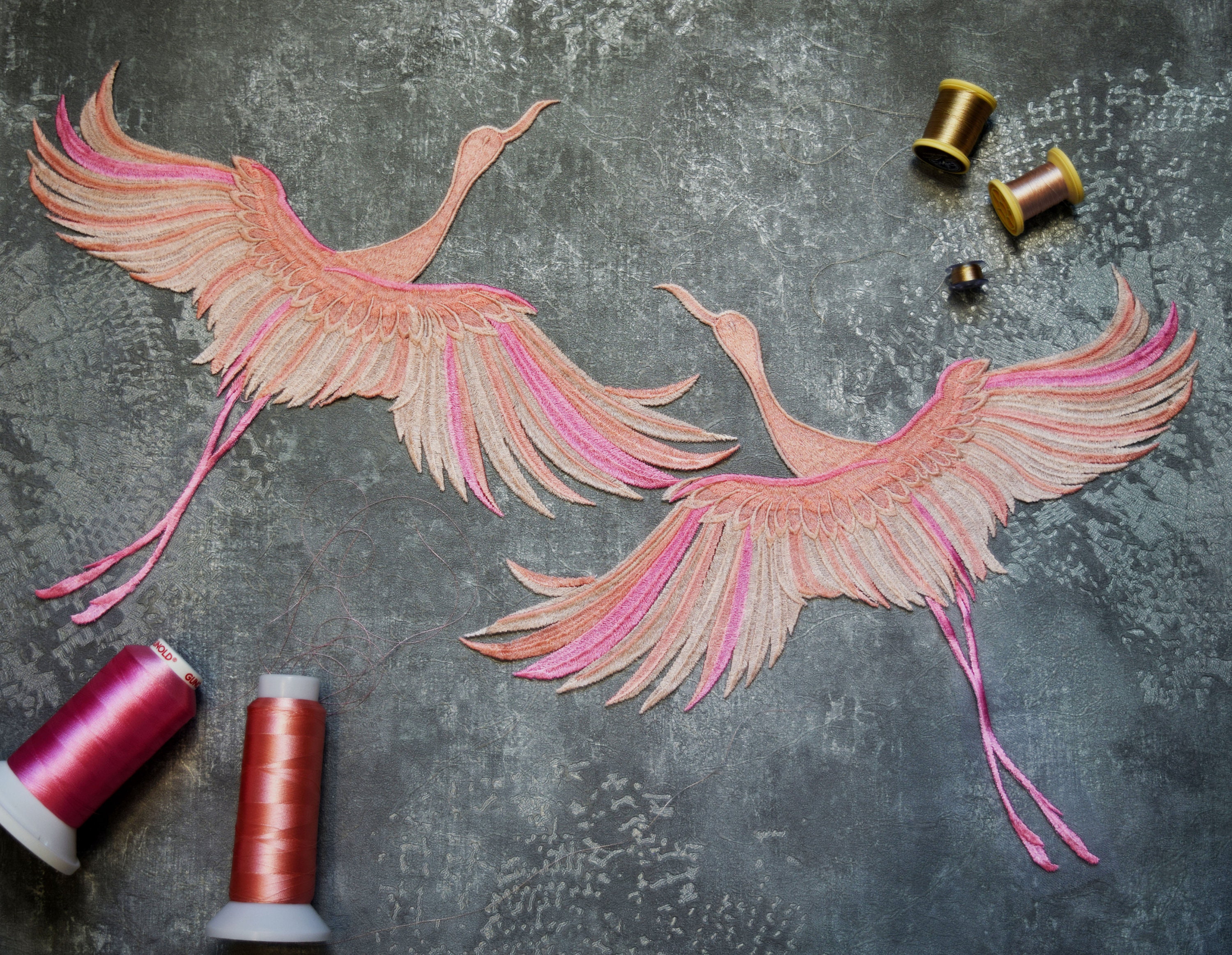 Crane Bird /machine Embroidery Designs / Embroidery Crane Bird | Etsy