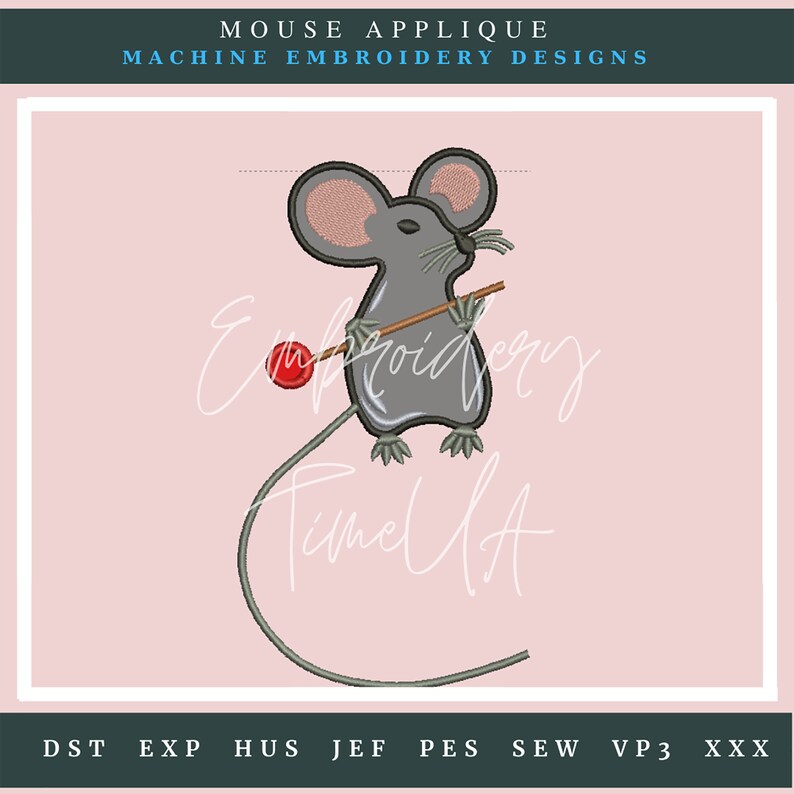 Art for Kids Hub. Machine Embroidery Designs. Mouse Applique. - Etsy