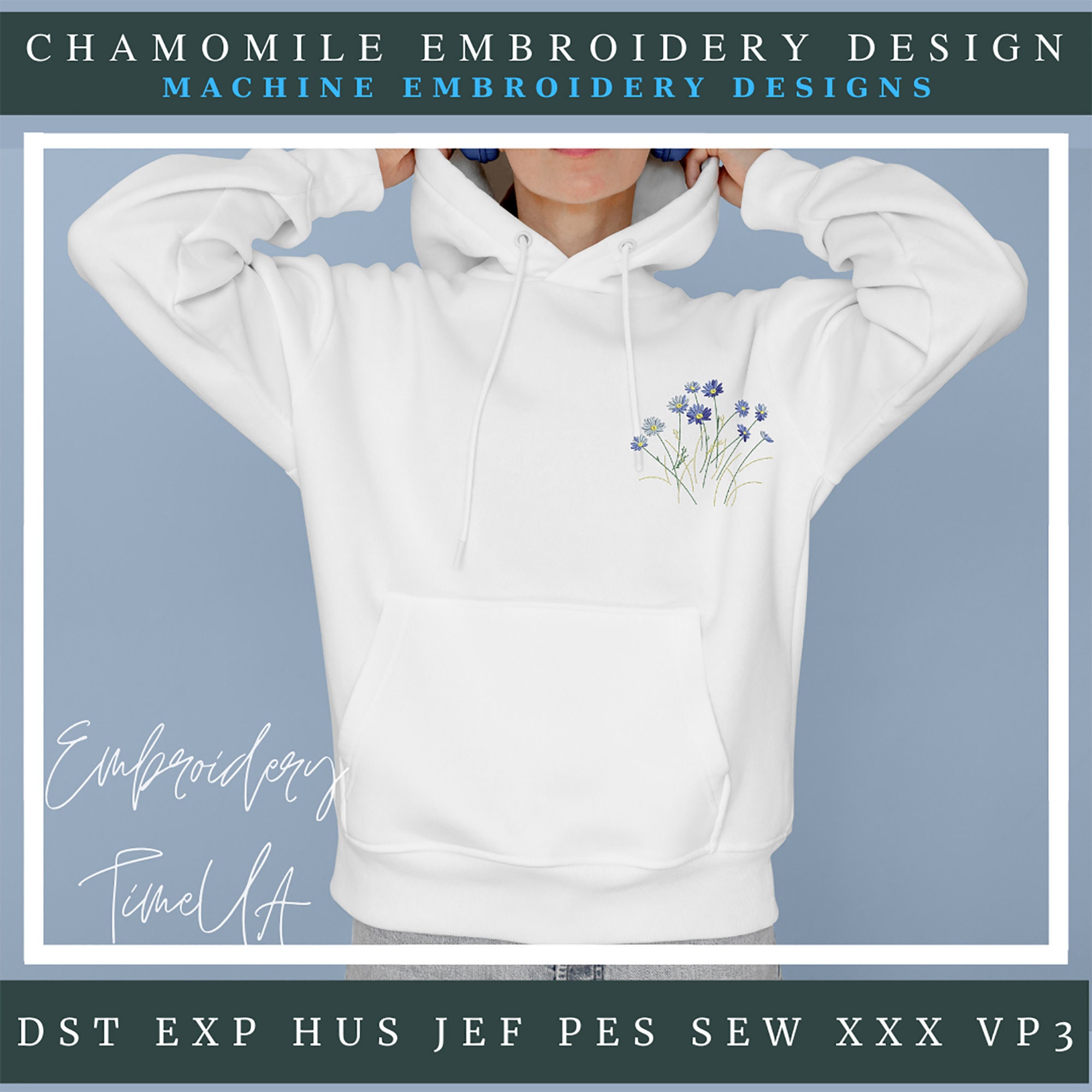 Chamomile Machine Embroidery Design: Floral Plant (instant Download) - Etsy