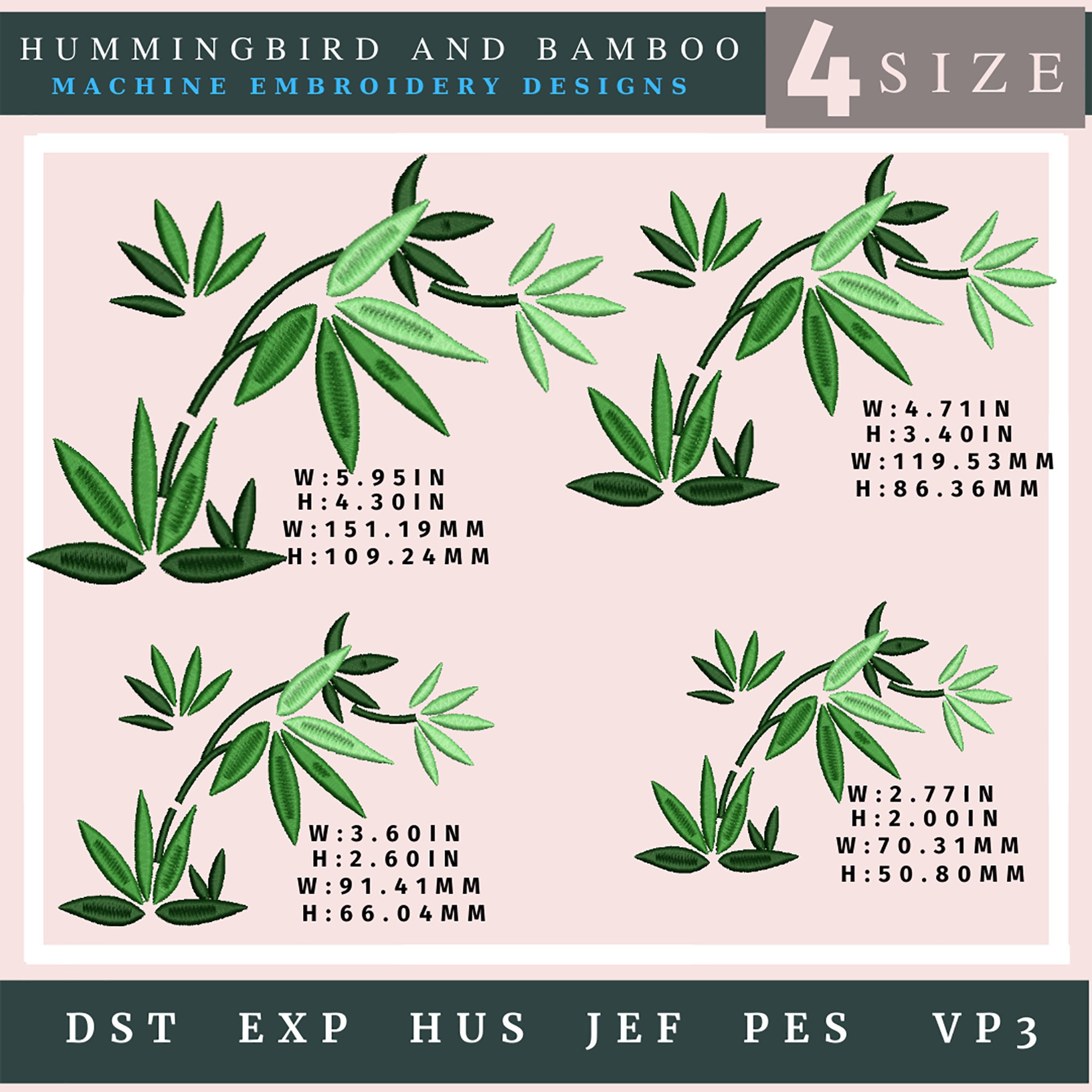 Machine Embroidery Designs . Hummingbird Embroidery . Bamboo - Etsy