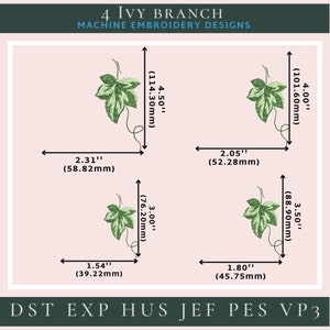 Ivy Leaves Embroidery Design, Plant Branch (digital Download) - Etsy