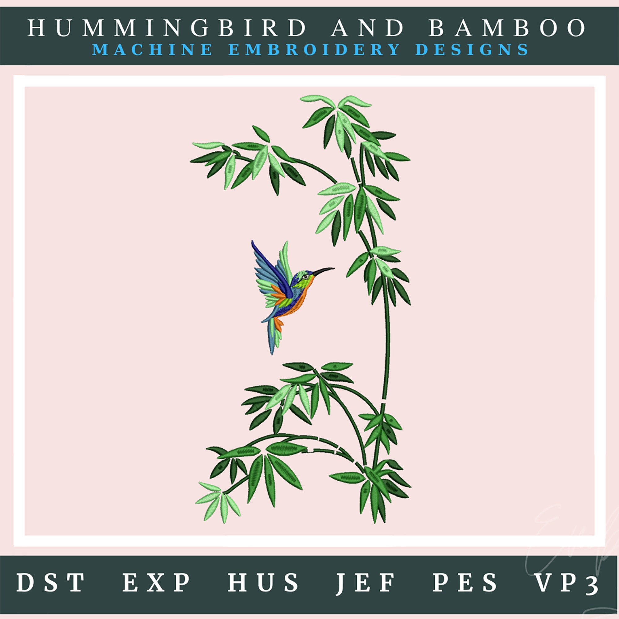 Machine Embroidery Designs . Hummingbird Embroidery . Bamboo - Etsy