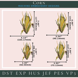 Corn Embroidery Design. Corn Embroidery. Vegetable Embroidery. Machine ...