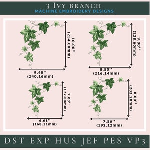 Ivy Leaves Embroidery Design, Plant Branch (digital Download) - Etsy