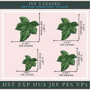 Ivy Leaves Embroidery Design, Plant Branch (digital Download) - Etsy