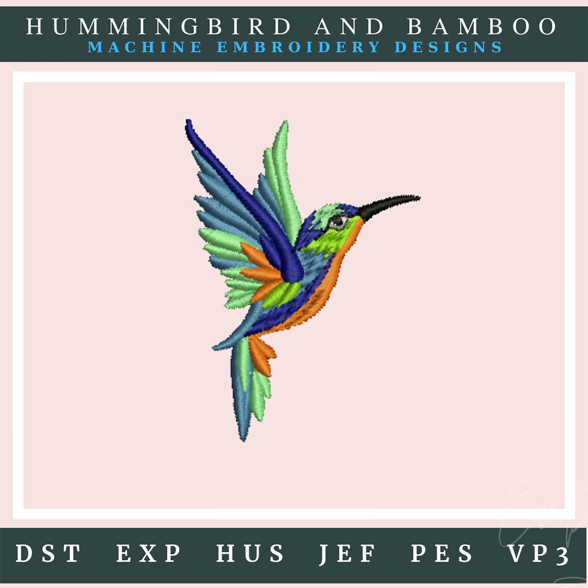 Machine Embroidery Designs . Hummingbird Embroidery . Bamboo - Etsy