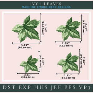 Ivy Leaves Embroidery Design, Plant Branch (digital Download) - Etsy