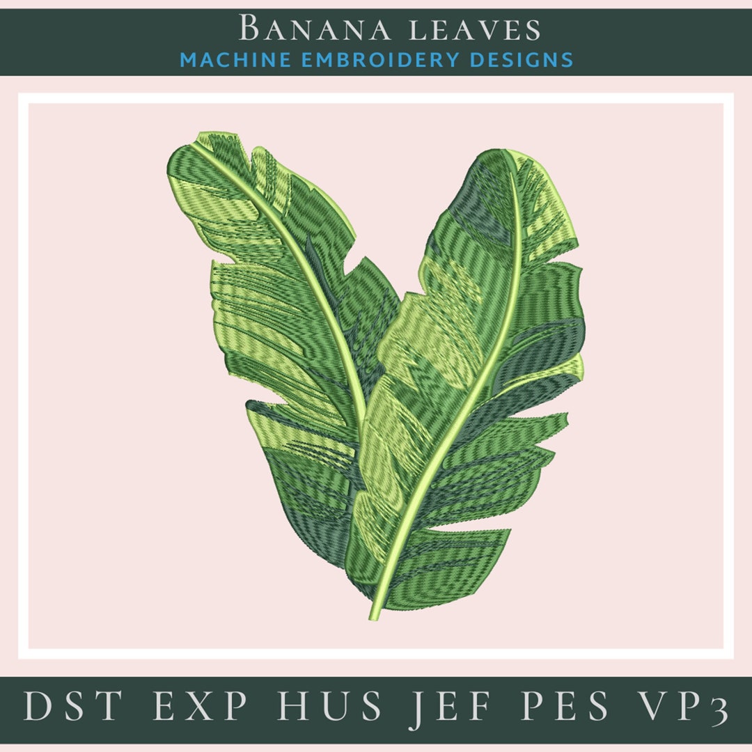 Banana Leaf Machine Embroidery Design: Tropical Palm (digital File) - Etsy