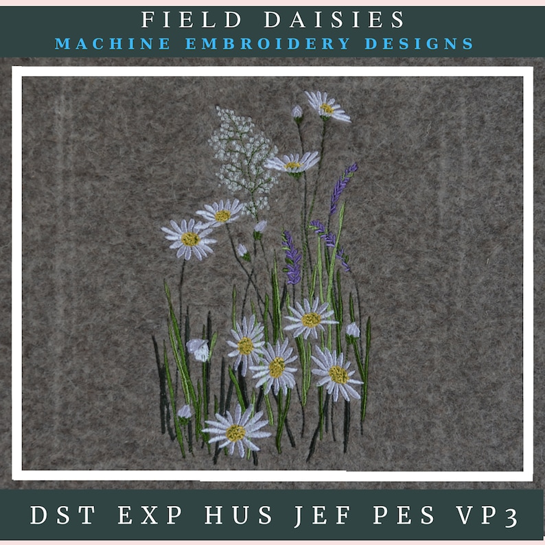 Floral Embroidery Designs . Chamomile Embroidery Design . - Etsy