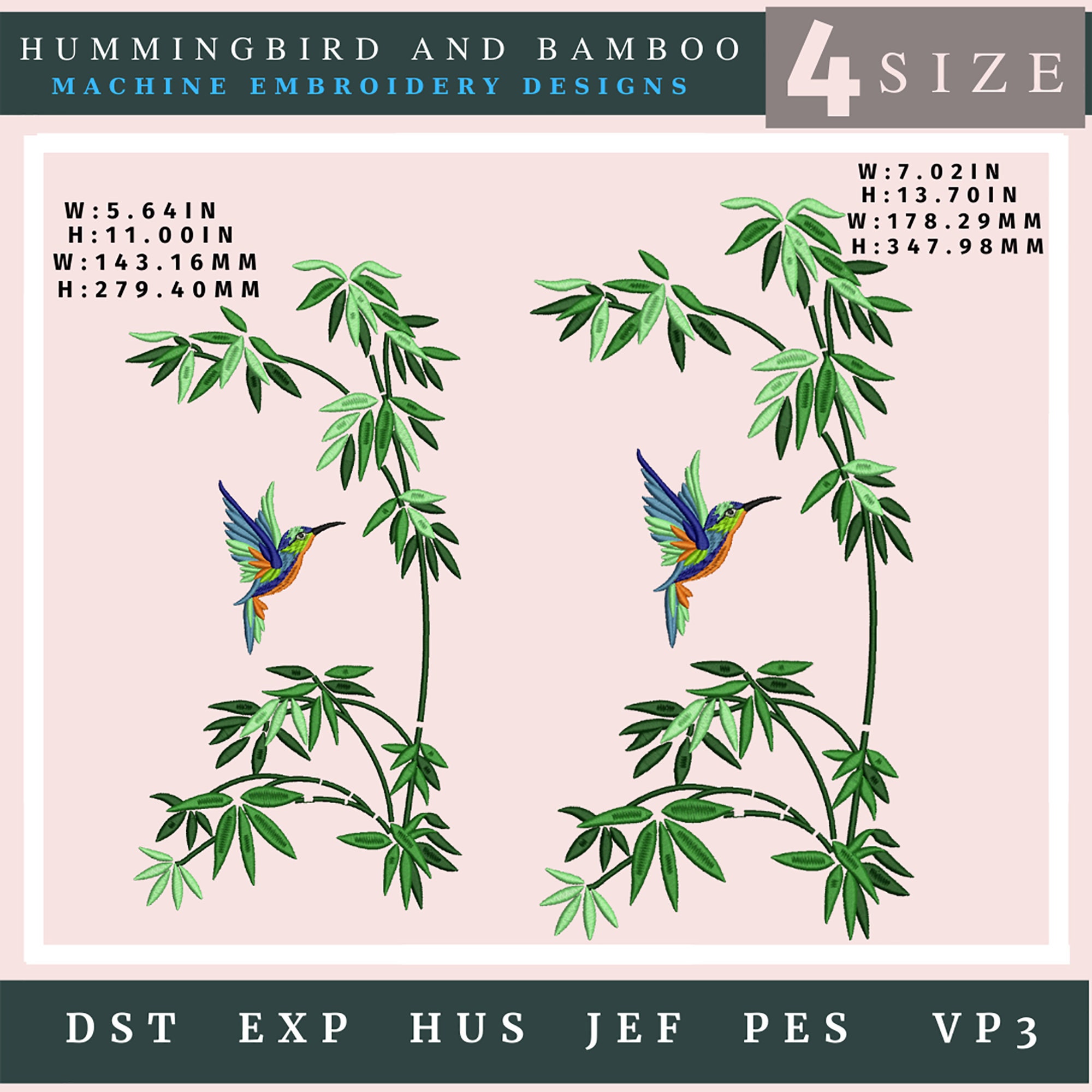 Machine Embroidery Designs . Hummingbird Embroidery . Bamboo Embroidery ...