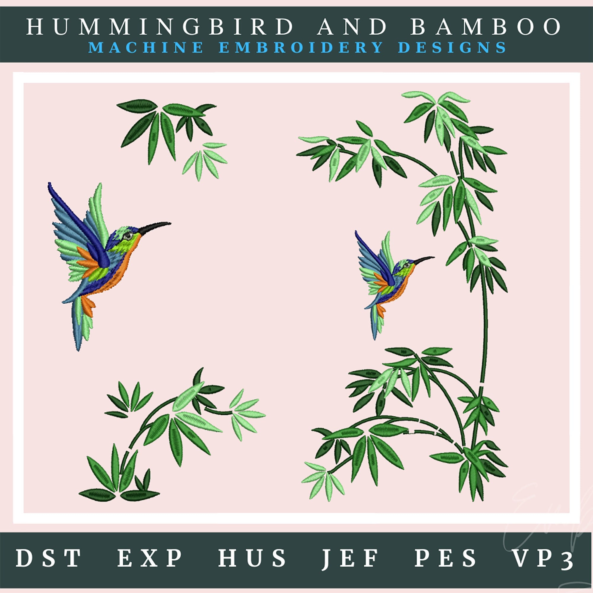 Machine Embroidery Designs . Hummingbird Embroidery . Bamboo Embroidery ...