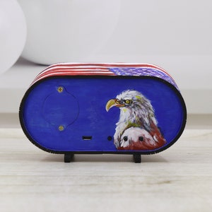 Handmade IN-12 Nixie Tube Clock: USA Flag Bald Eagle Painted Wood - Etsy