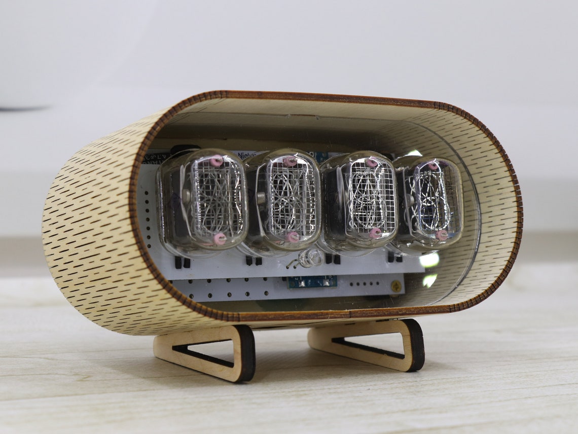Wooden IN-12 Nixie Tube Clock With a Transparent Insert. - Etsy