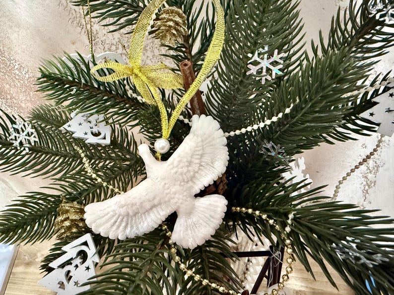 Doves of Friendship, Two Turtle Doves, Peace Dove Ornament, White Dove ...