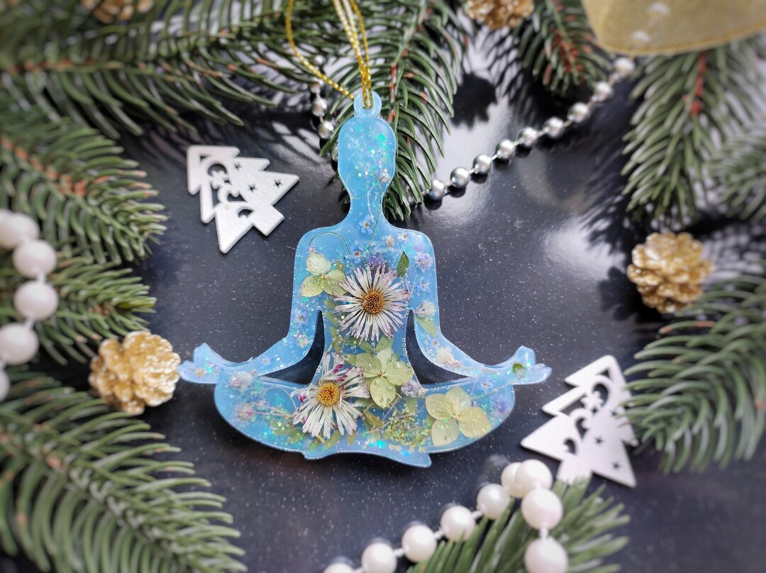 Yoga Christmas Ornaments, Lotus Yoga Pose, Meditation Breathing, Yoga ...