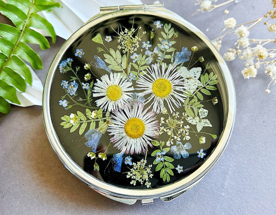 Large Pill Box, Sterling Pill Box, 7 Day Pill Organizer, Real Dried ...