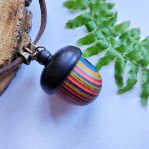 Pill Container Necklace, Pill Holder Necklace, Acorn Pill Box, Wooden ...