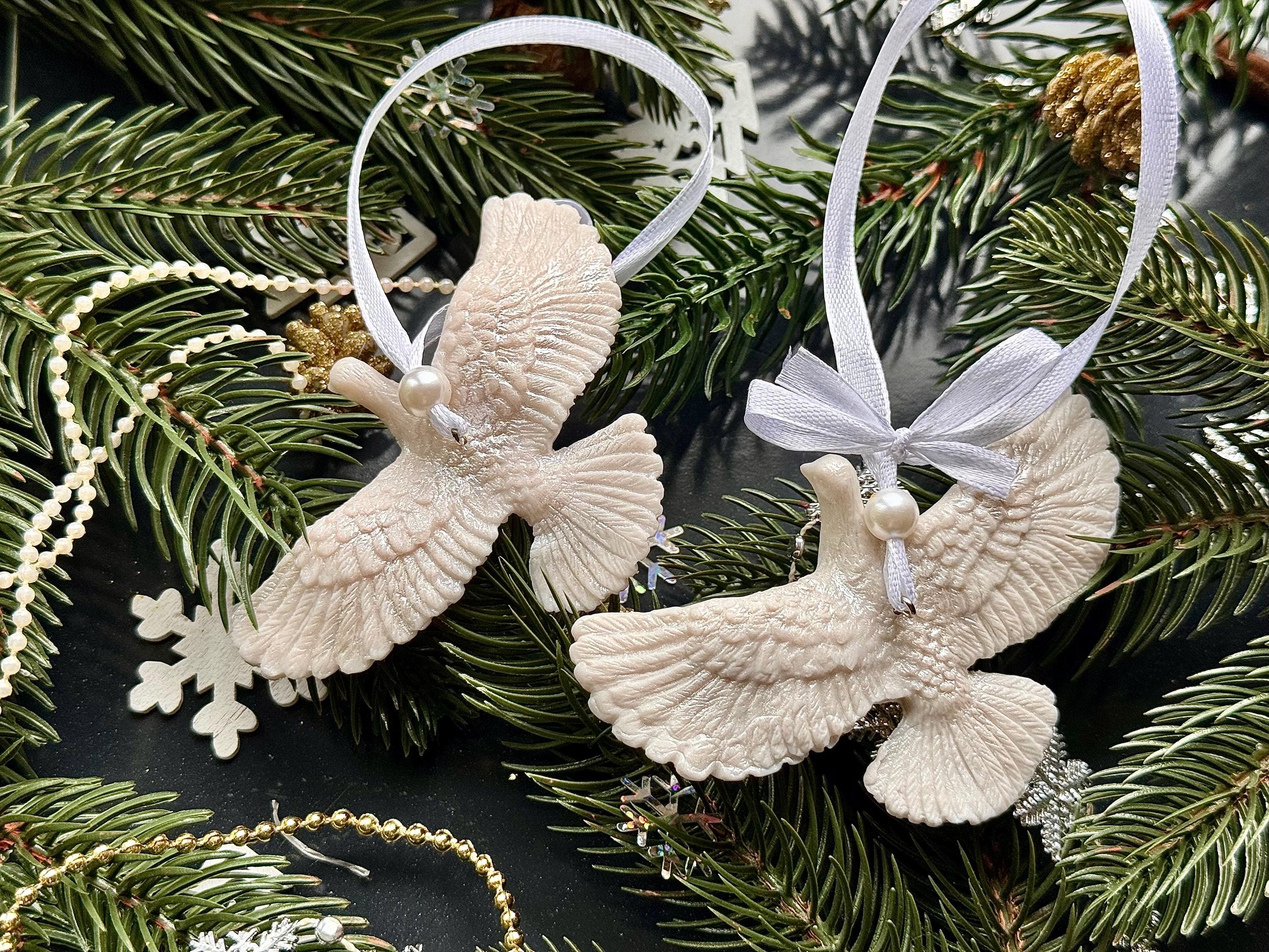 Two Turtle Doves, Doves of Friendship, Peace Dove Ornament, White Dove ...