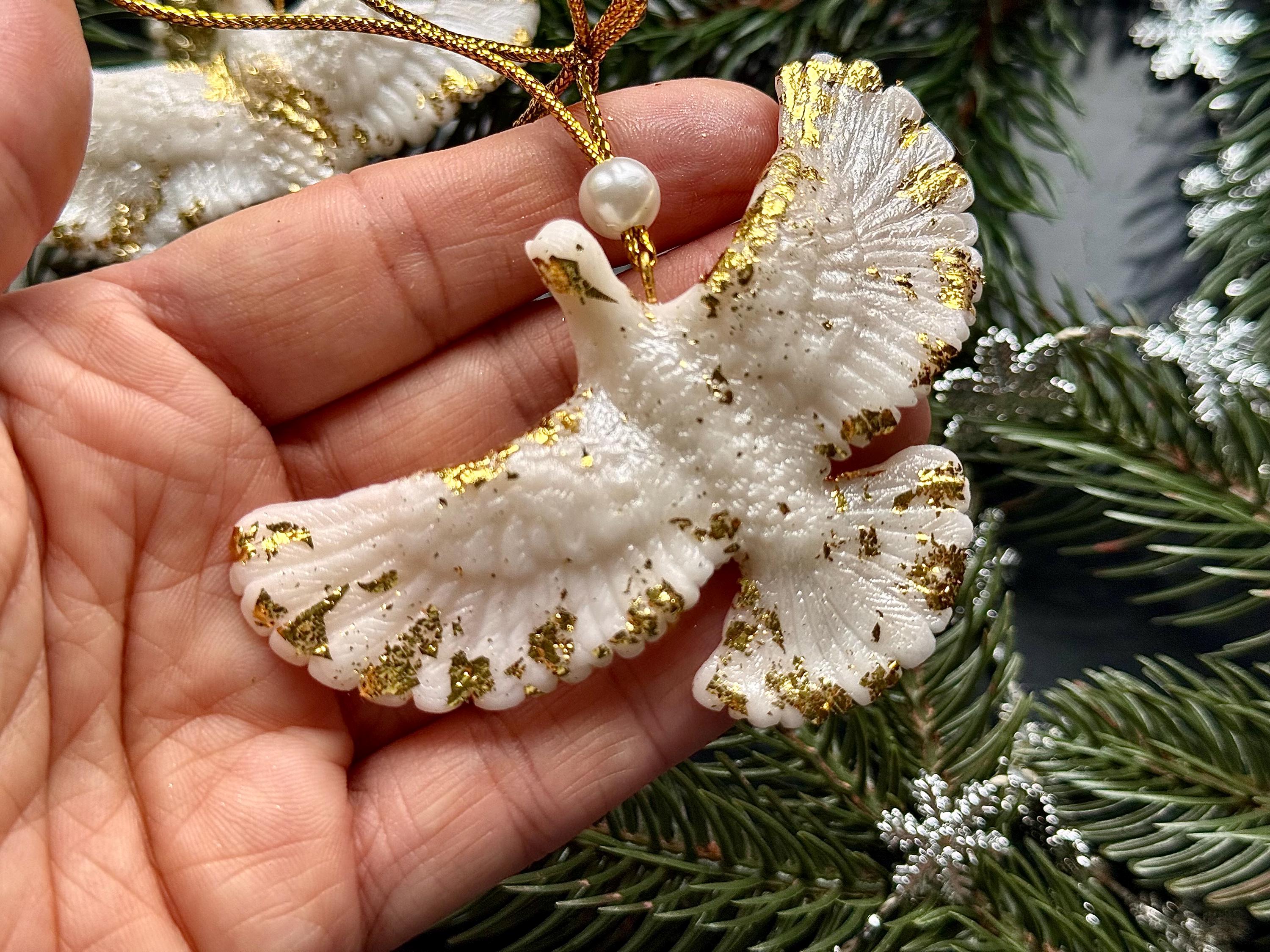 Two Turtle Doves, Doves of Friendship, Peace Dove Ornament, White Dove ...