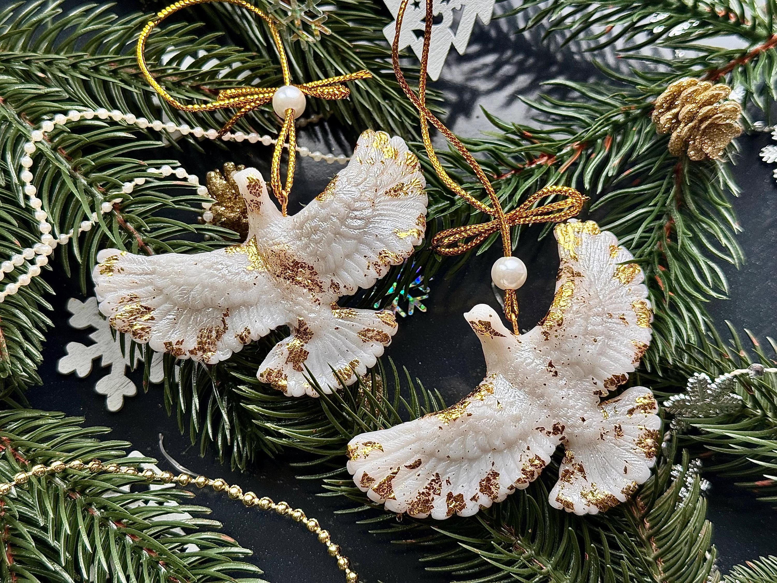 Two Turtle Doves, Doves of Friendship, Peace Dove Ornament, White Dove ...