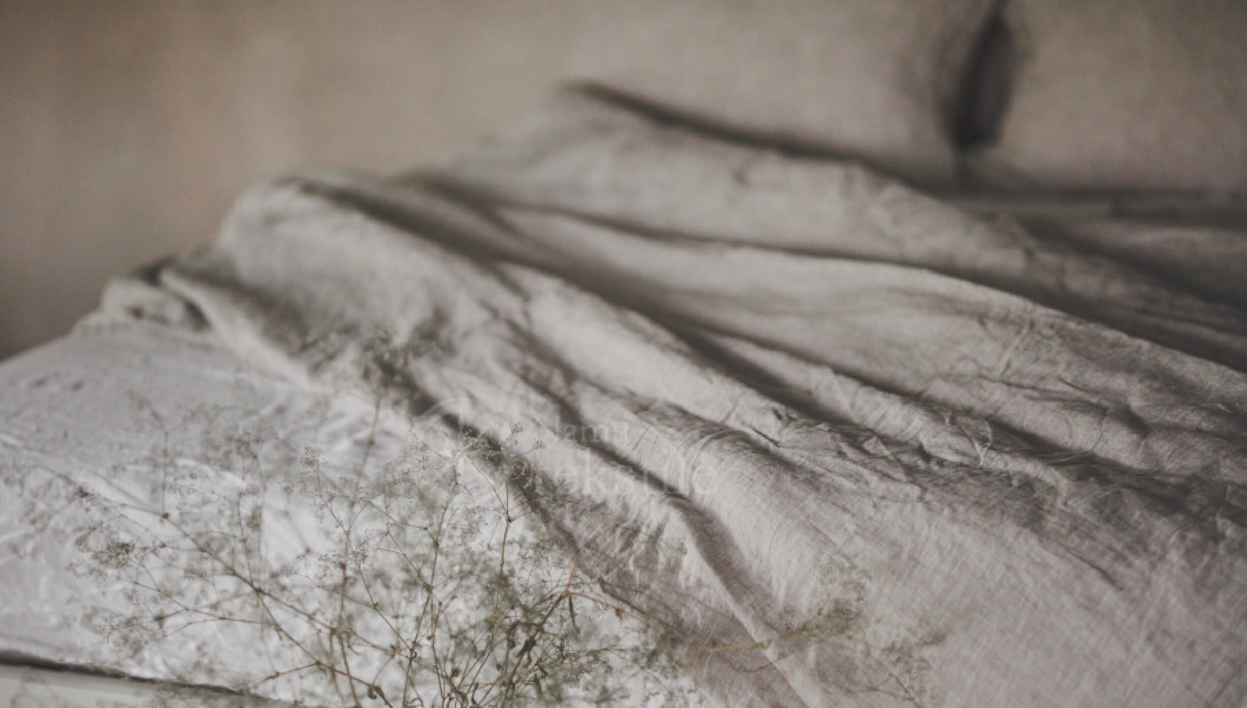 Natural Linen Bed Set Organic Stonewashed Pure Natural Linen Bedding ...