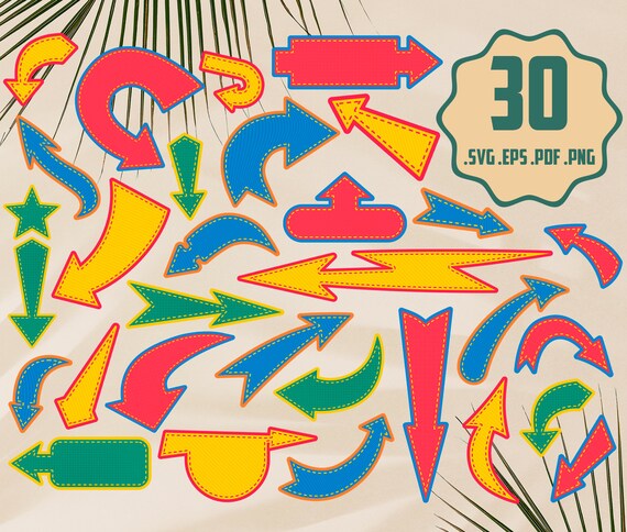 Colorfull Arrow SVG Illustration Bundle Direction Arrow | Etsy