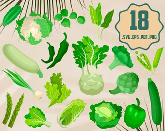 Vegetables SVG Colleciton Healthy Food EPS Set Vegetable - Etsy