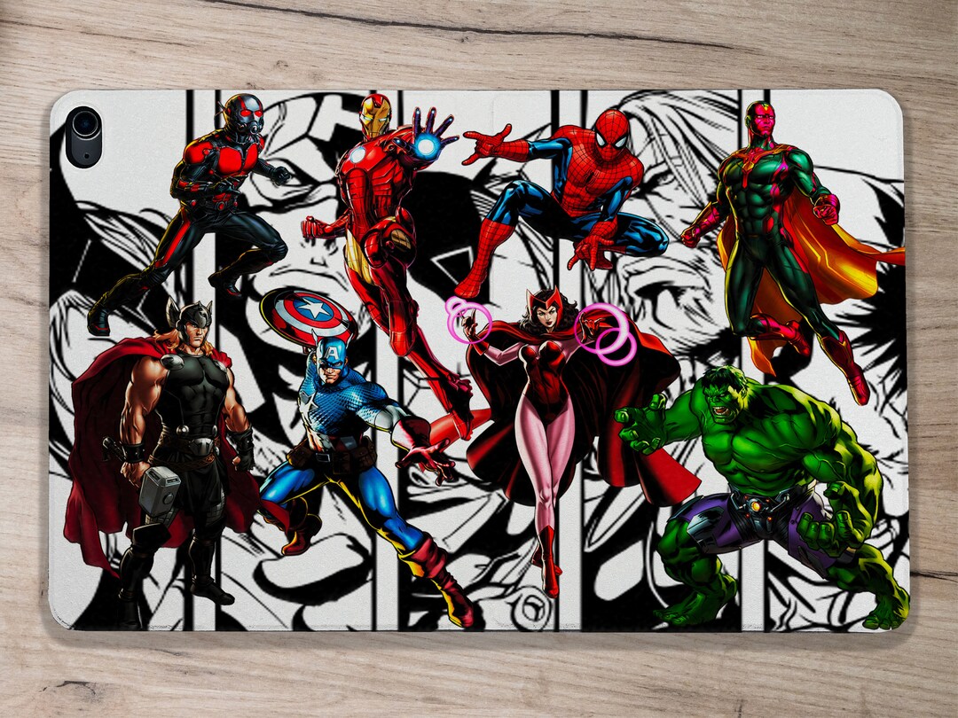 Avengers iPad Case With Pencil Holder Marvel iPad Pro 12.9 in M2 2022 ...